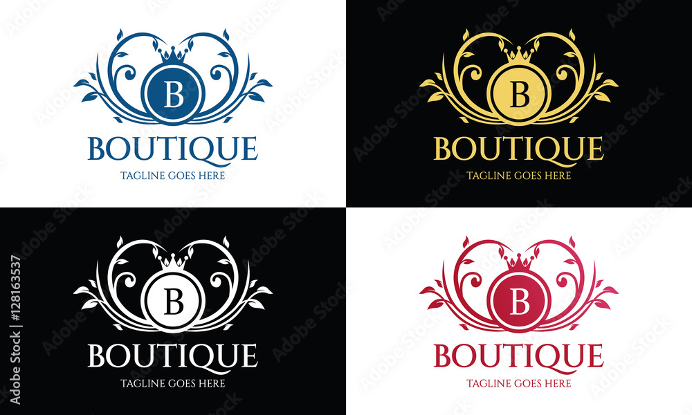 Boutique logo design template ,Luxury logo design concept ,Vector ...