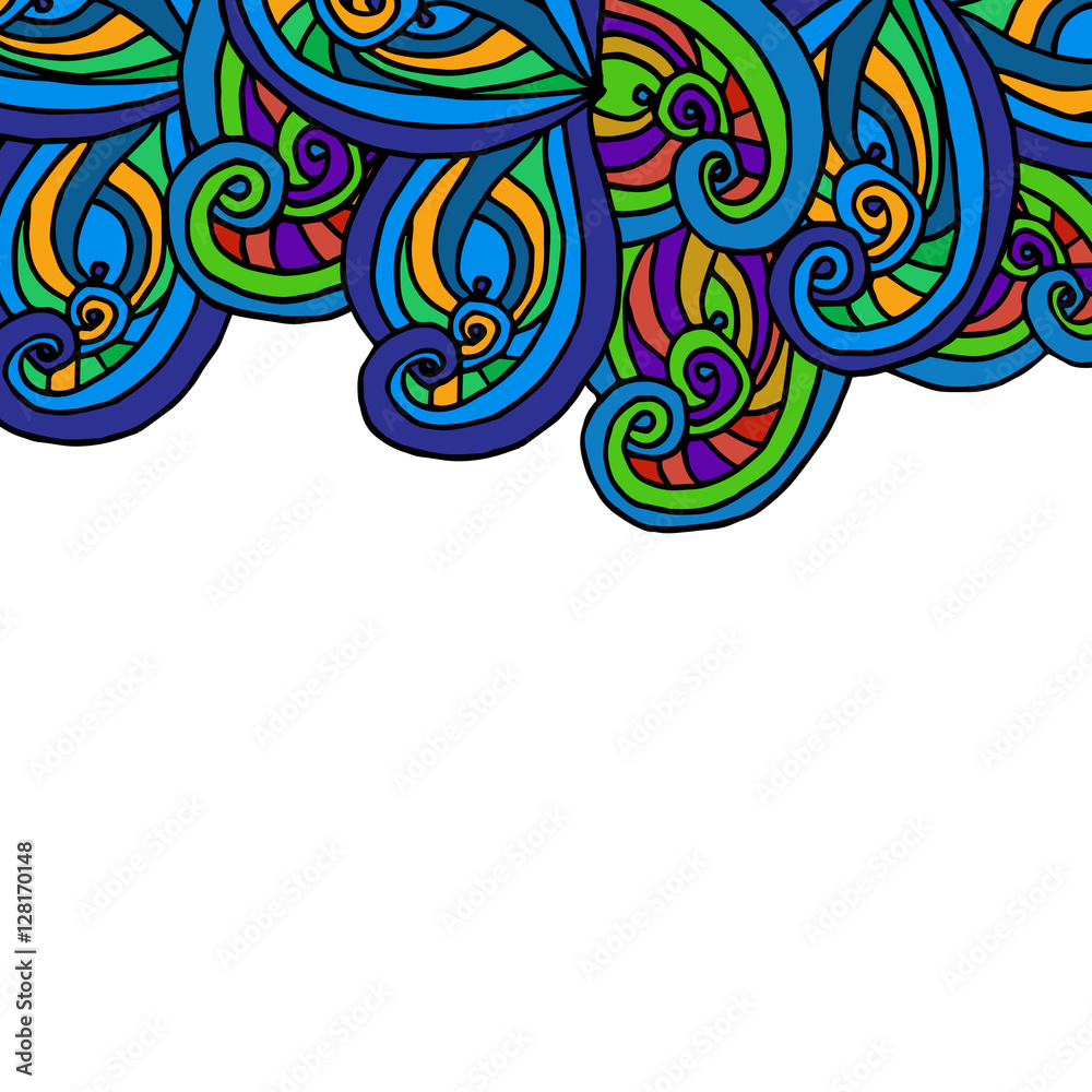 geometric border on a white background drawing Stock Illustration ...