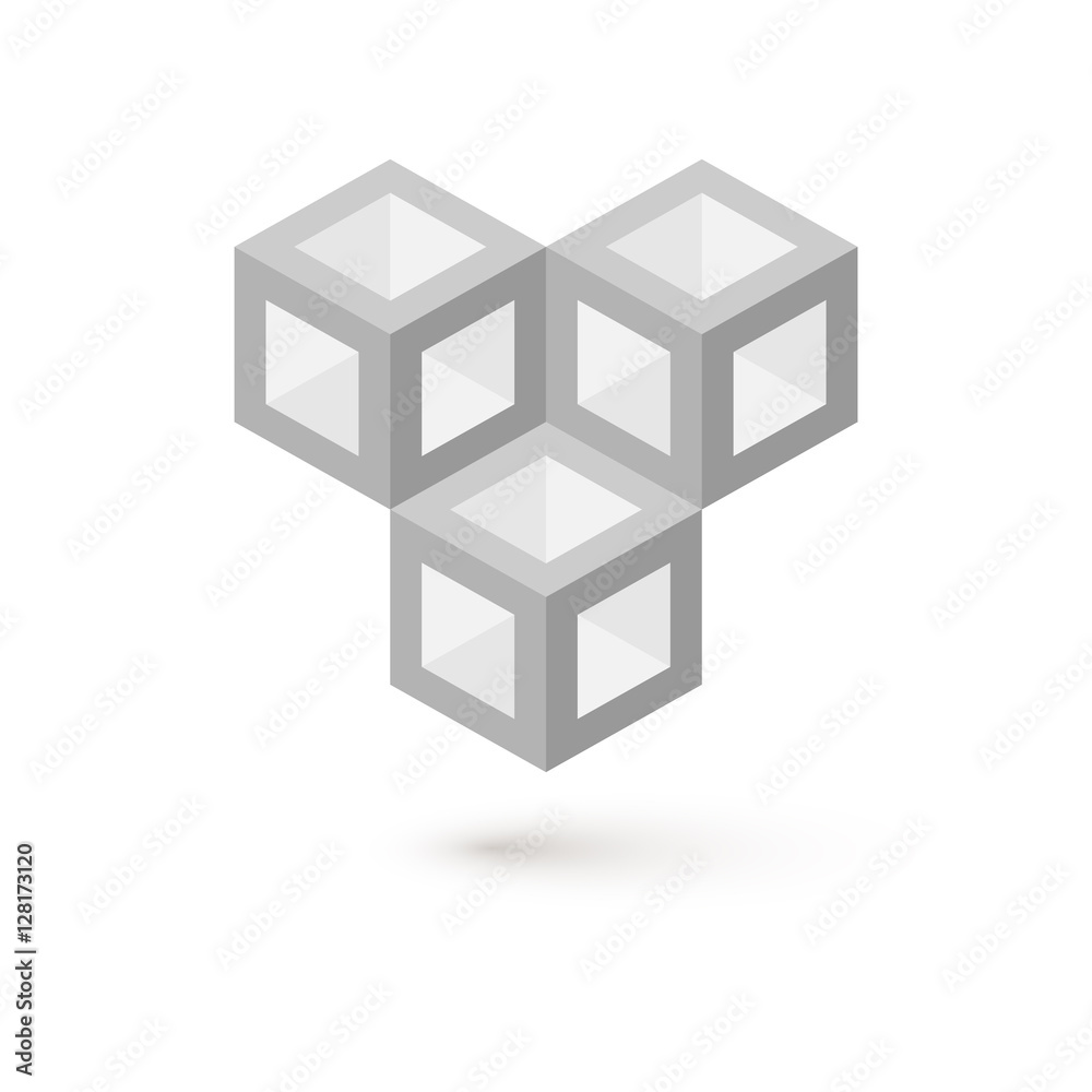 geometric cube sign pattern. Fashion graphic design.Vector illustration ...