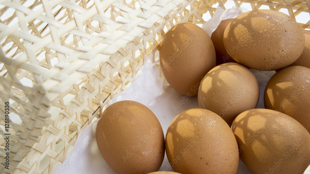egg shell tray poultry nature protein healthy concept Stock Photo ...