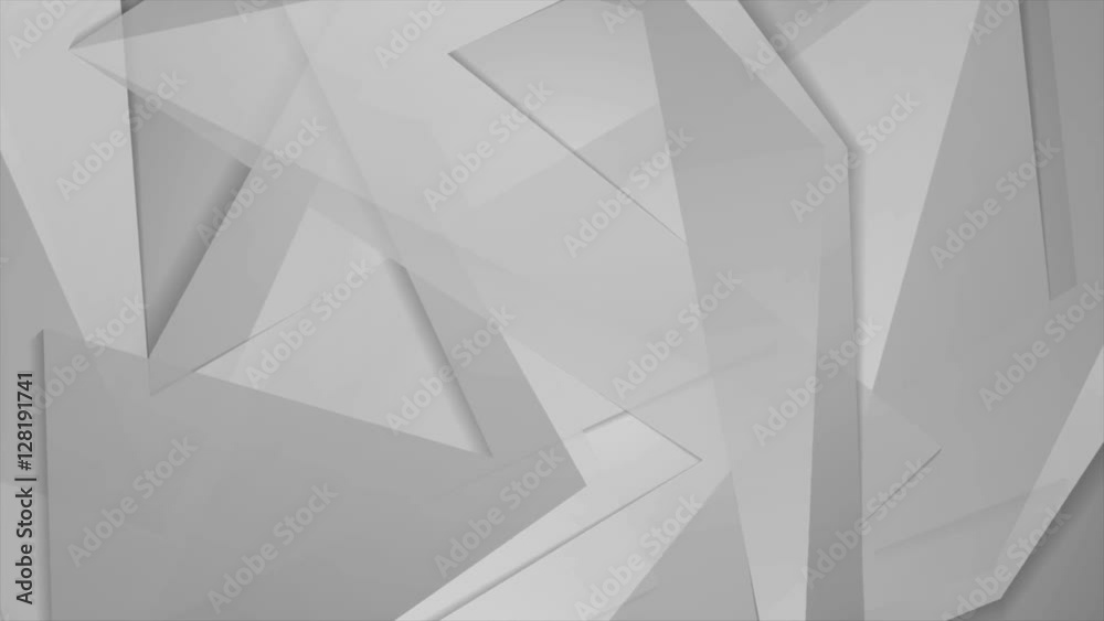 Polygonal grey shapes geometric video clip animation. Motion background ...