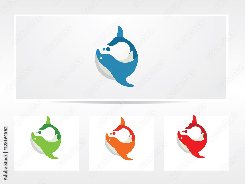 dolphins logo Stock Vector | Adobe Stock