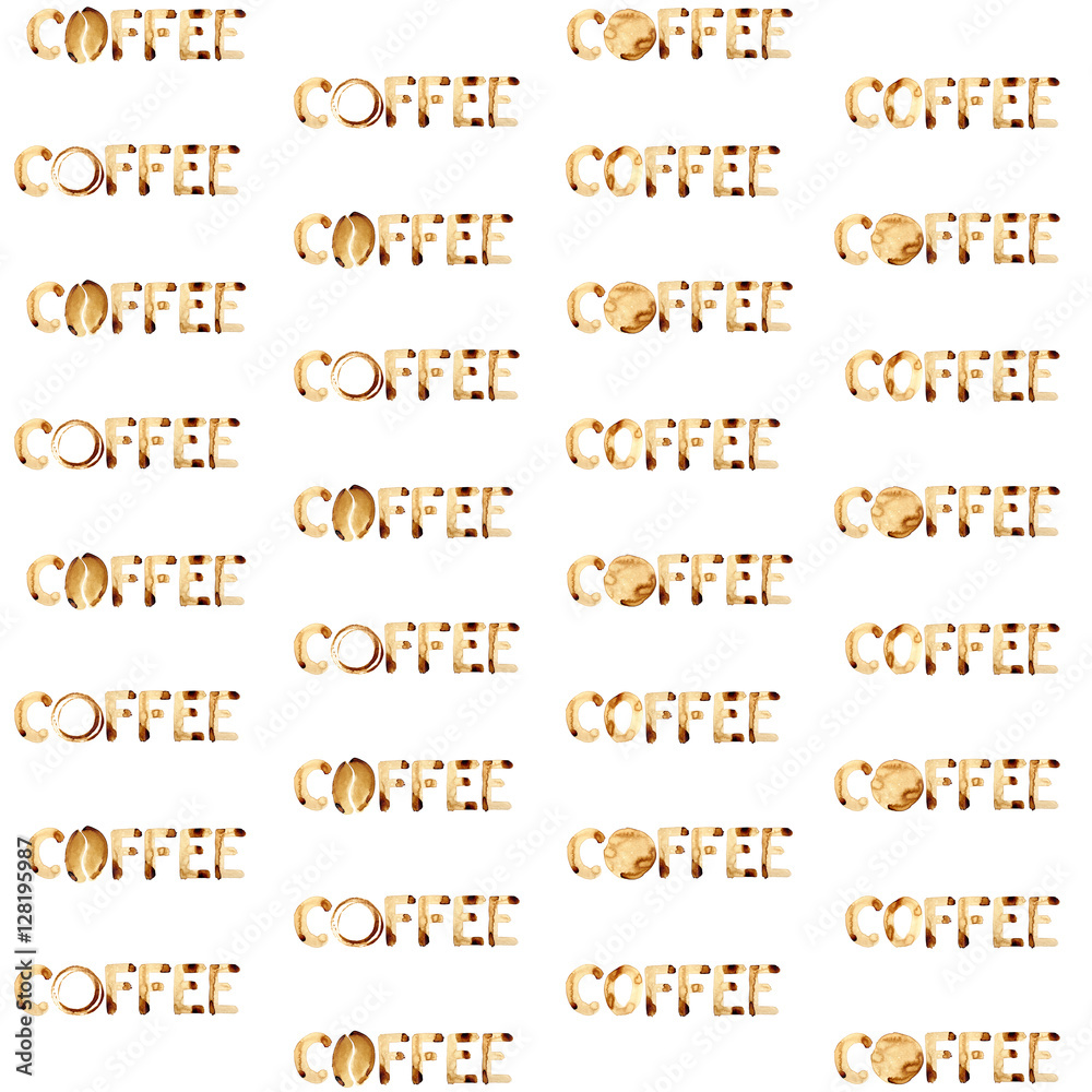 Word coffee - seamless Stock Illustration | Adobe Stock