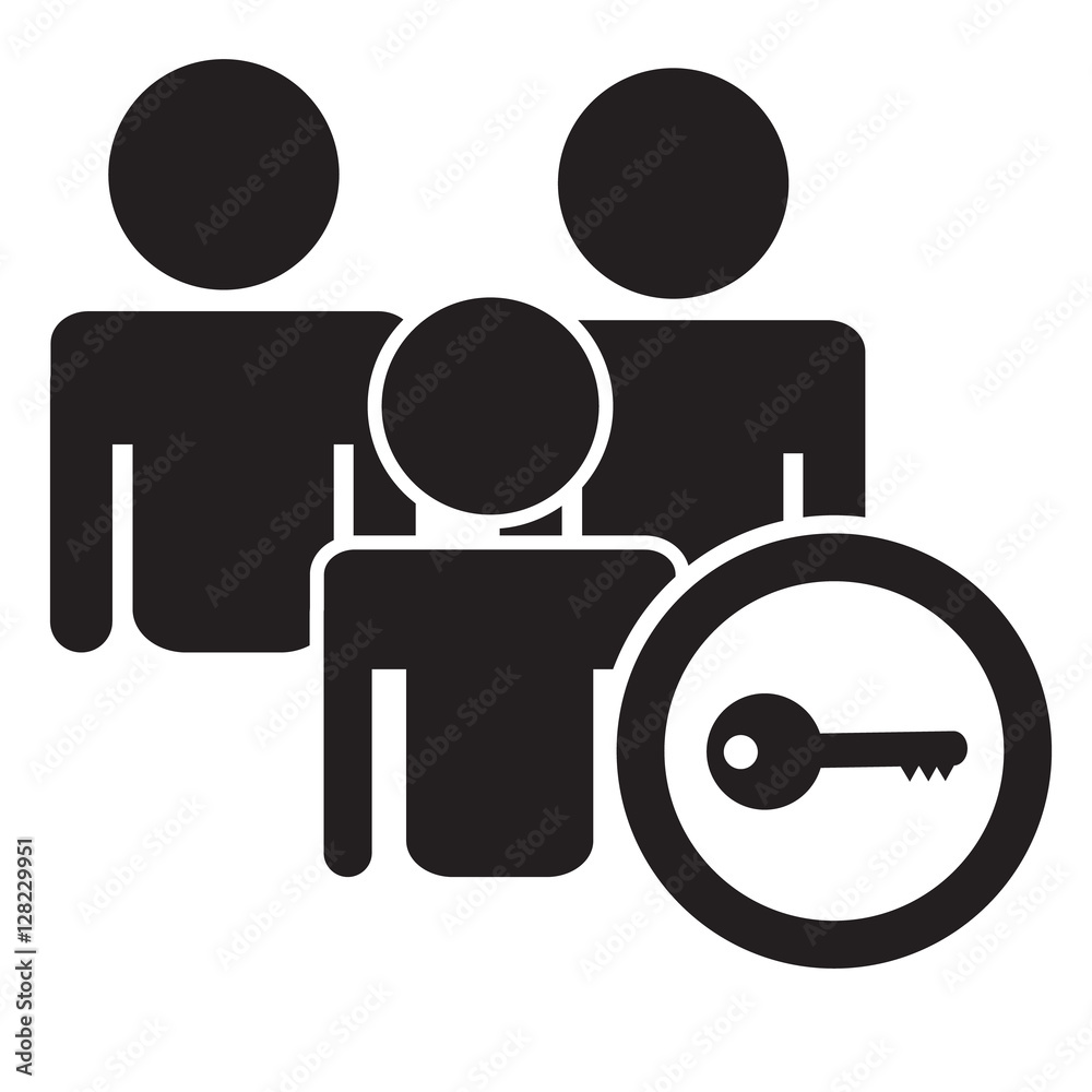 user access sign icon on white background Stock Vector | Adobe Stock