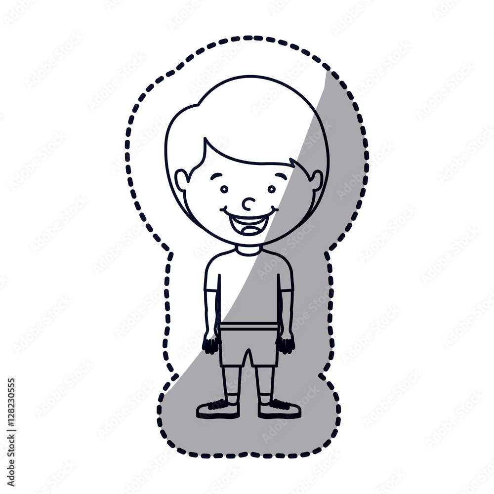 Boy cartoon icon. Kid childhood little people and person theme ...