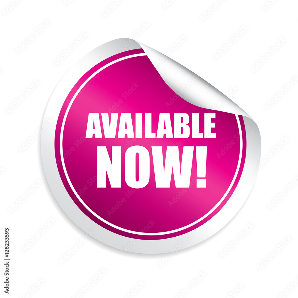 Available now pink sticker, button, label and sign. Stock Illustration ...