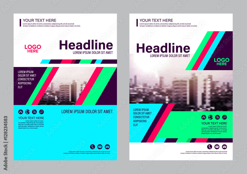 Modern Brochure Layout design template. Annual Report Flyer Leaflet ...