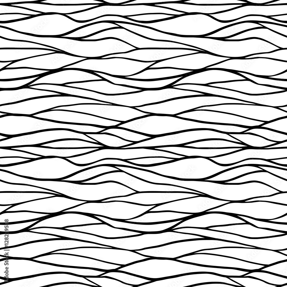 Wavy lines pattern Stock Vector | Adobe Stock