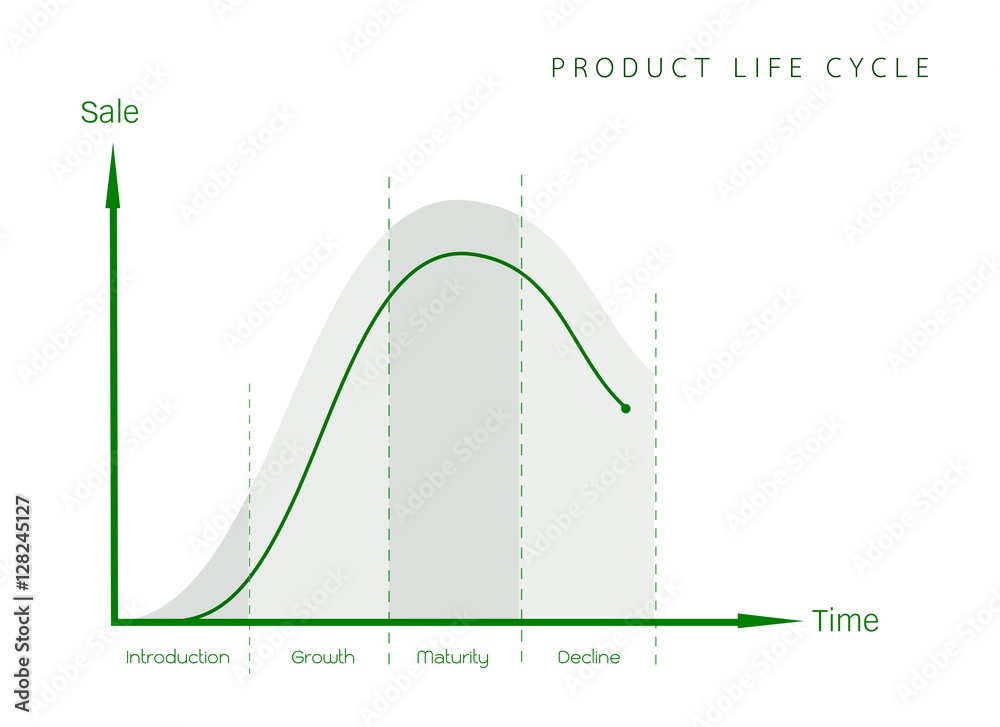 Marketing Concept of Product Life Cycle Diagram Chart Stock Vector ...