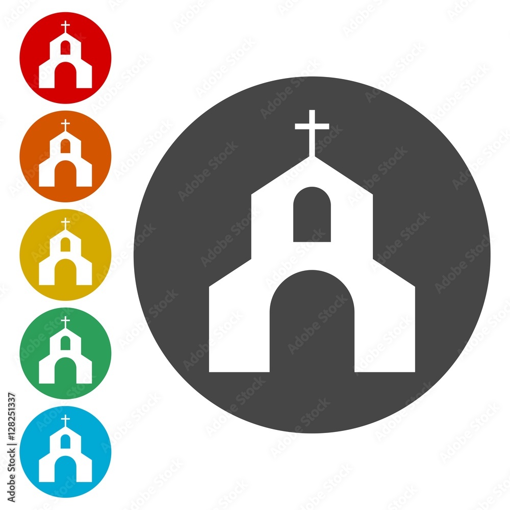 Vector church icon Stock-Vektorgrafik | Adobe Stock