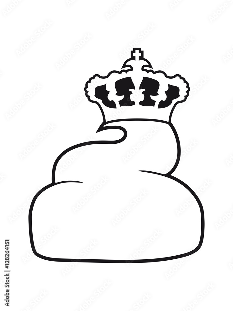 King crown prince ruler chef leader small shit poop heap odd disgusting ...