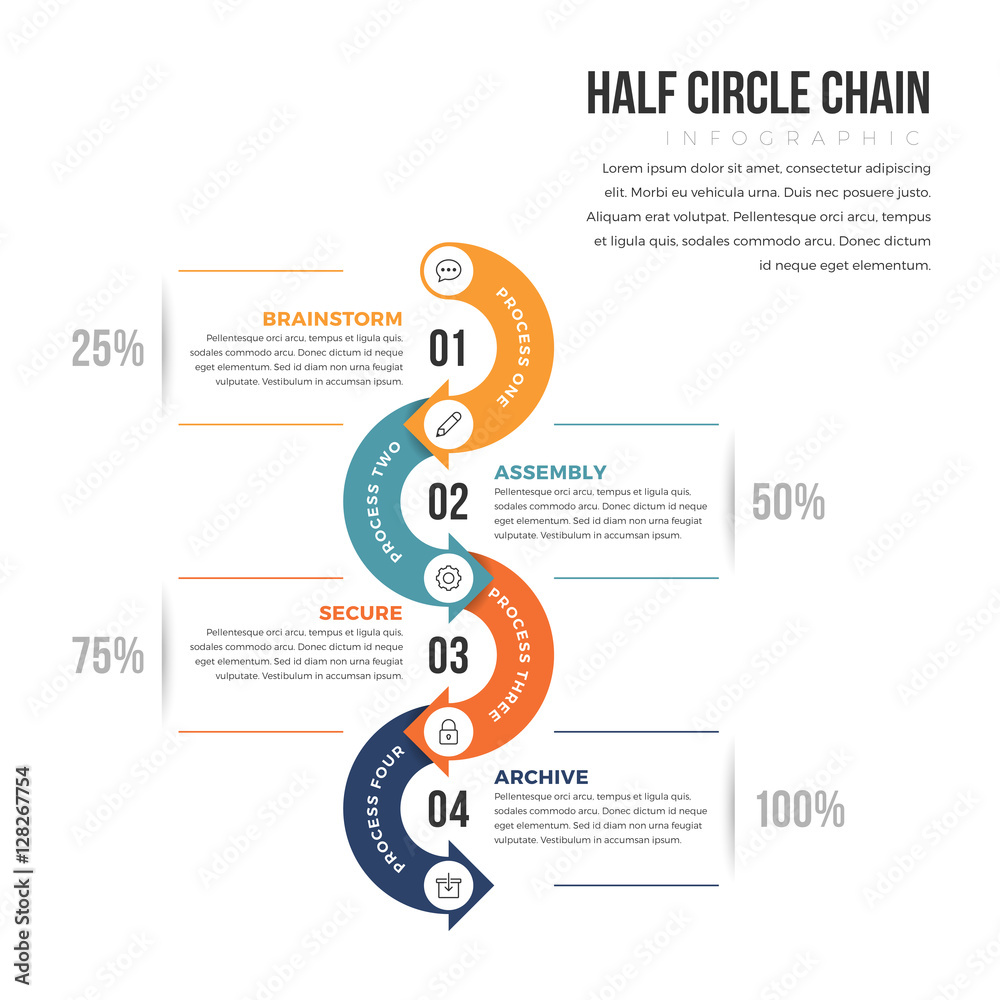 Half Circle Infographic Stock Vector | Adobe Stock