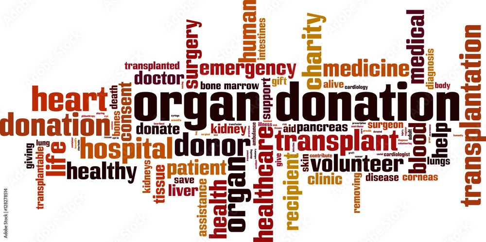 Organ donation word cloud concept. Vector illustration Stock Vector ...