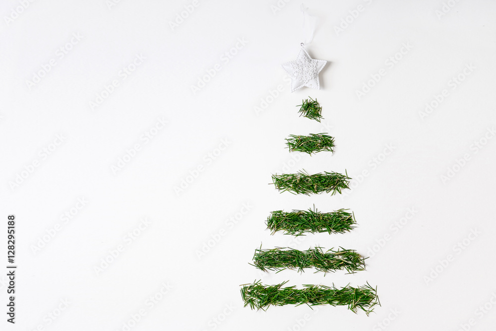 Chritmas tree design top view Stock Photo | Adobe Stock