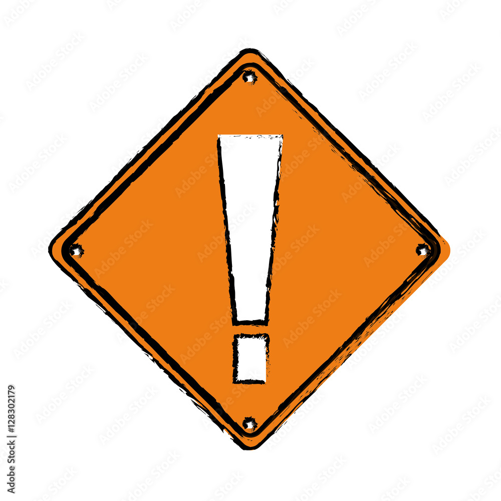 drawing warning alert attention sign icon vector illustration eps 10 ...
