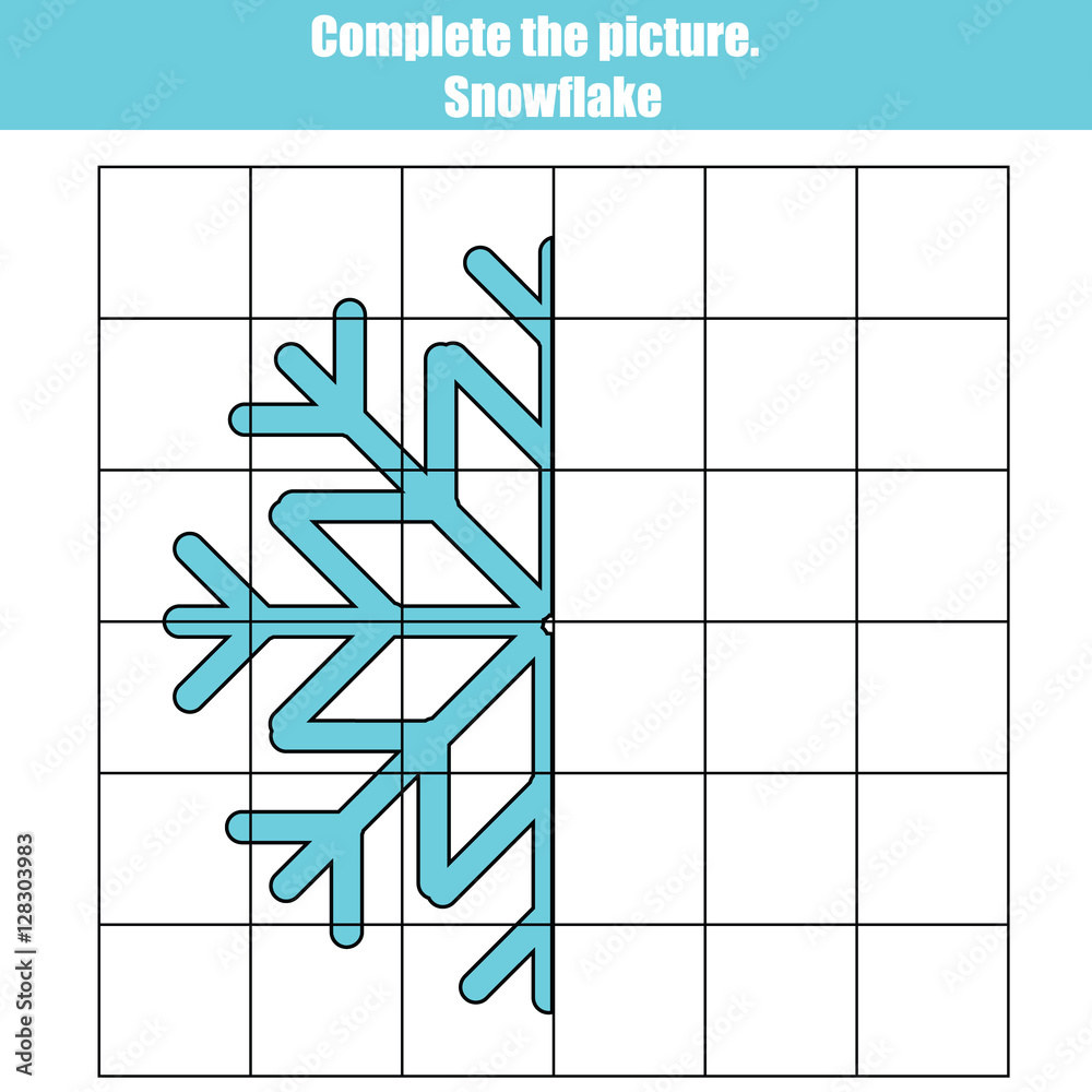 Grid copy game, complete the picture educational children . Printable ...