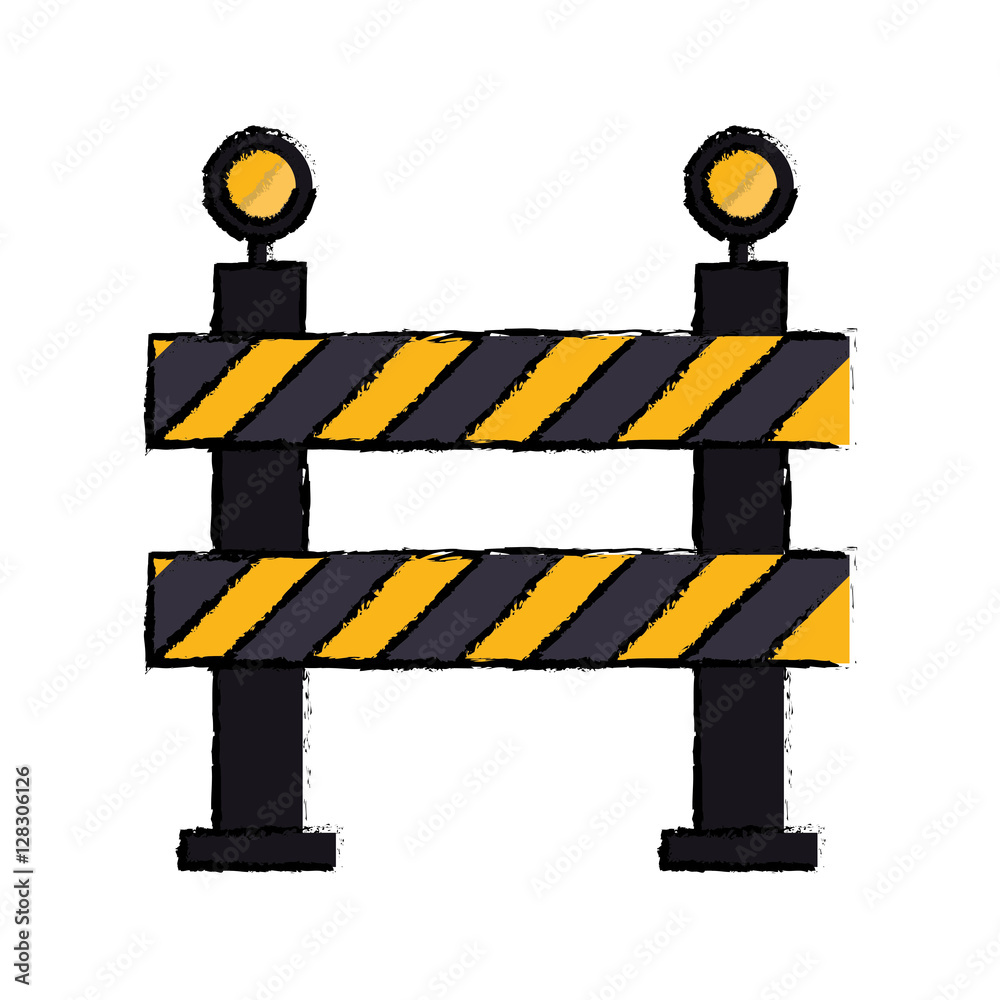 barrier restricted street stripe design drawing vector illustration eps ...
