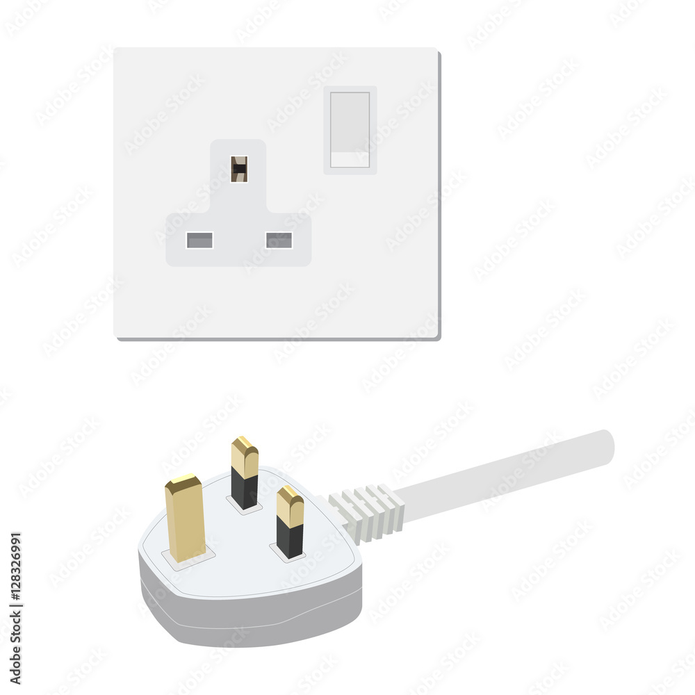 Uk socket and plug Stock Vector | Adobe Stock