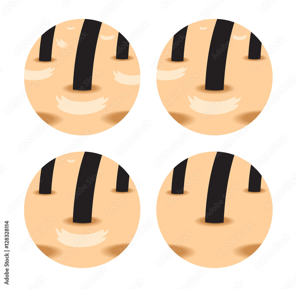 Dandruff stages vector , closeup on skin and dandruff ( black hair ...