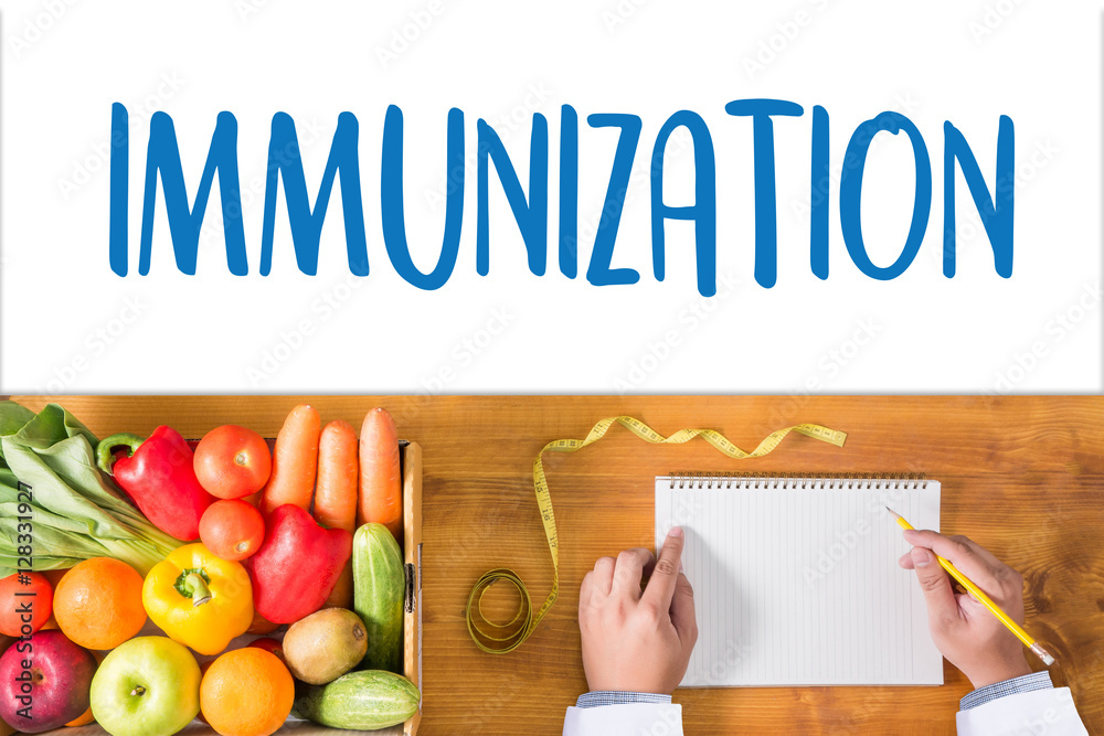 IMMUNIZATION Immune System as medical concept , Syringe. Immun Stock ...