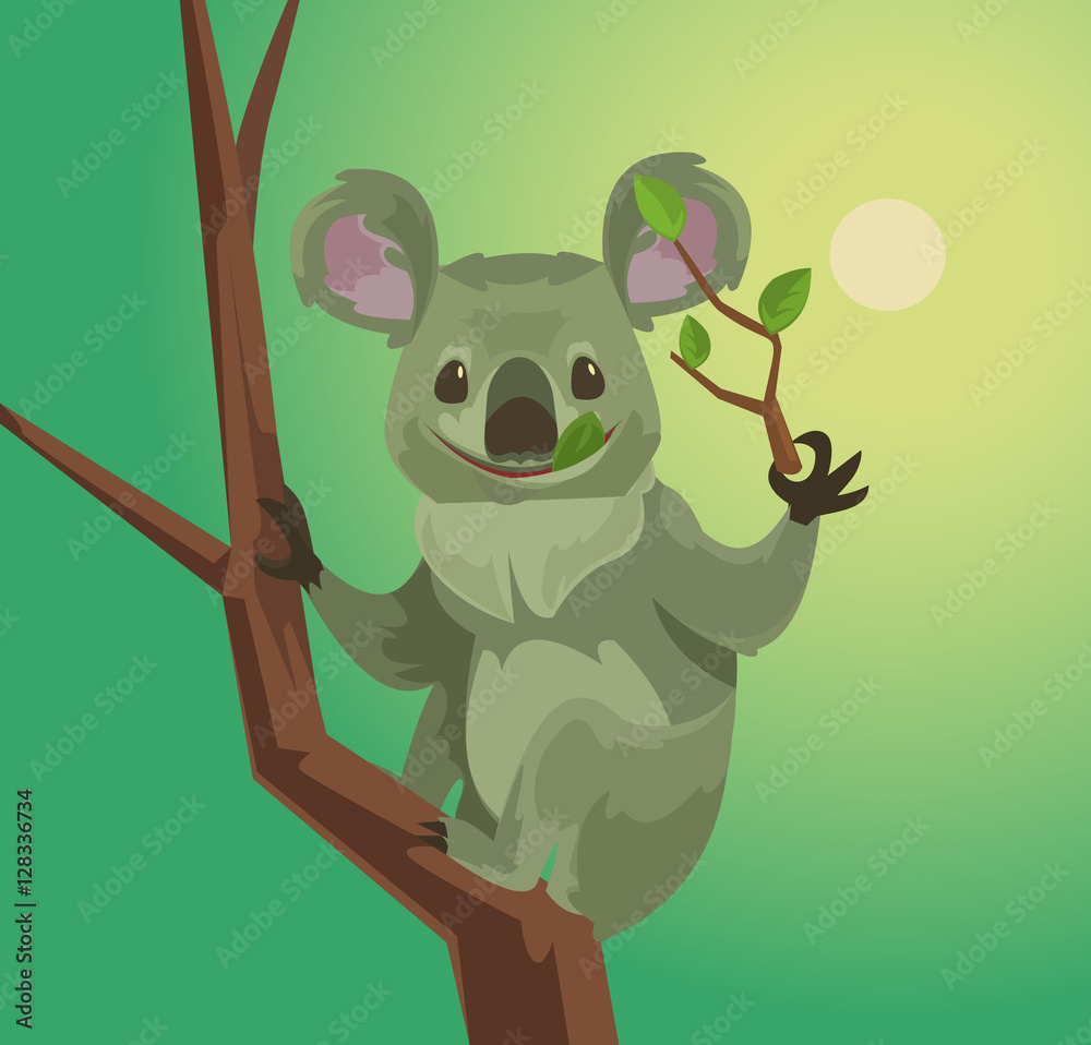 Koala Eating Cartoon