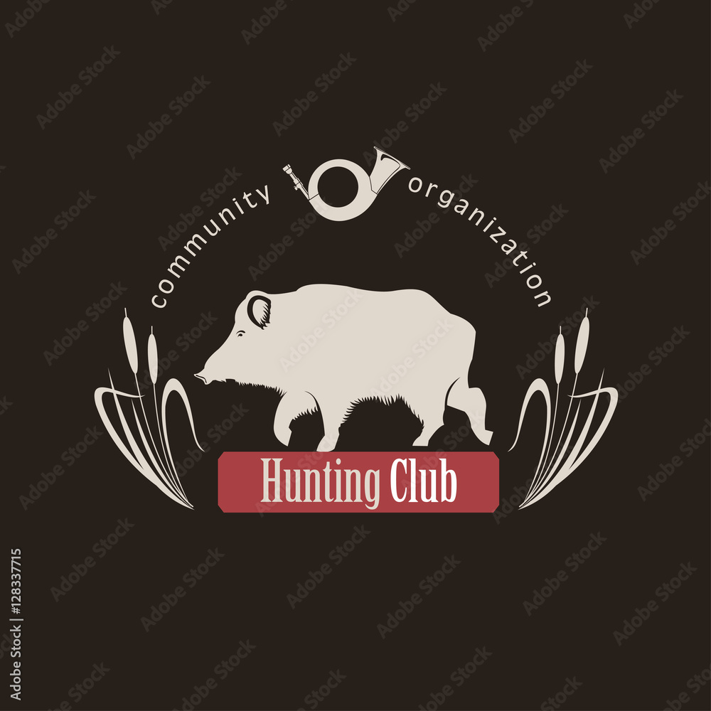 Hunting club, a social organization. Wild boar, the symbol of the ...