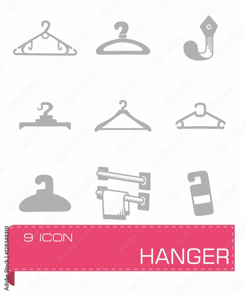 Vector Hanger icon set Stock Vector | Adobe Stock