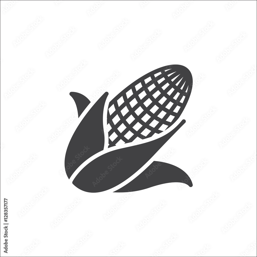 Maize, Corn icon vector, filled flat sign, solid pictogram isolated on ...