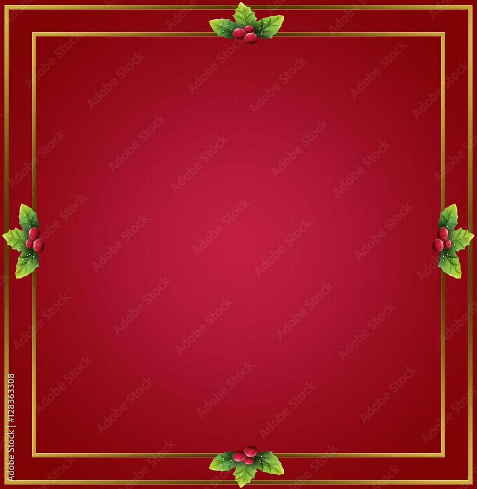 Christmas border with space for your text . Stock Illustration | Adobe ...