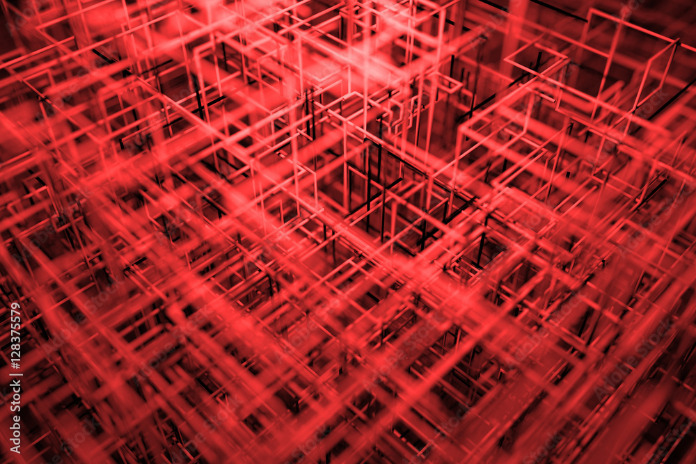 3d rendering abstract background. Digital Lines. Abstract technology ...