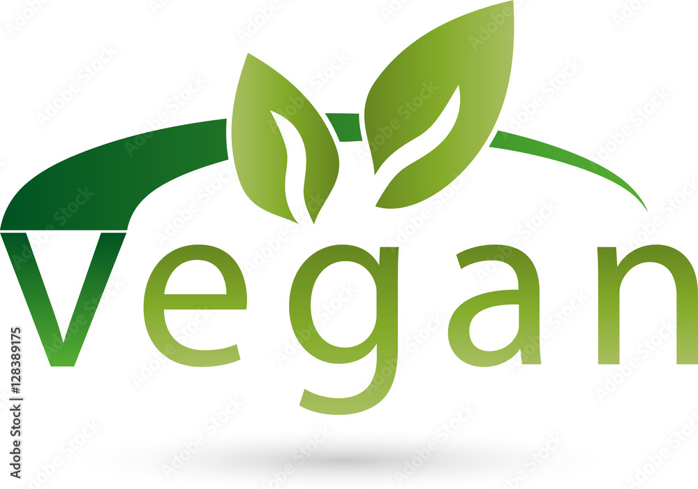 Vegetarisches Zeichen, Blätter, Vegan, Pflanze Stock Vector | Adobe Stock