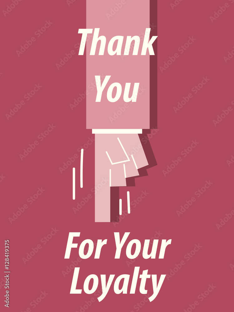 THANK YOU FOR YOUR LOYALTY typography vector illustration Stock Vector ...
