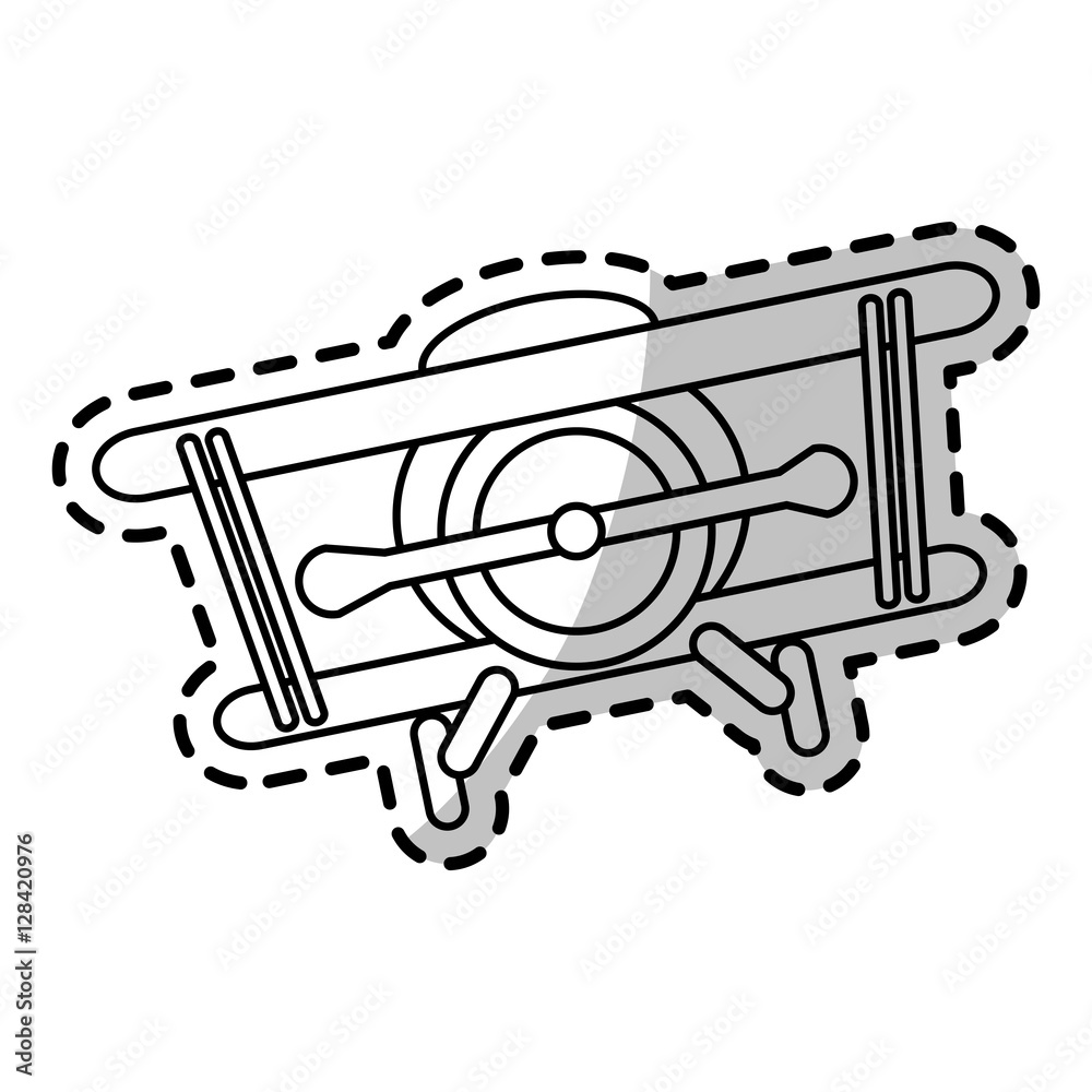 Airplane toy icon. Childhood play game and object theme. Isolated ...