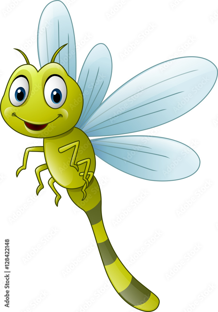 Cartoon dragonfly Stock Vector | Adobe Stock