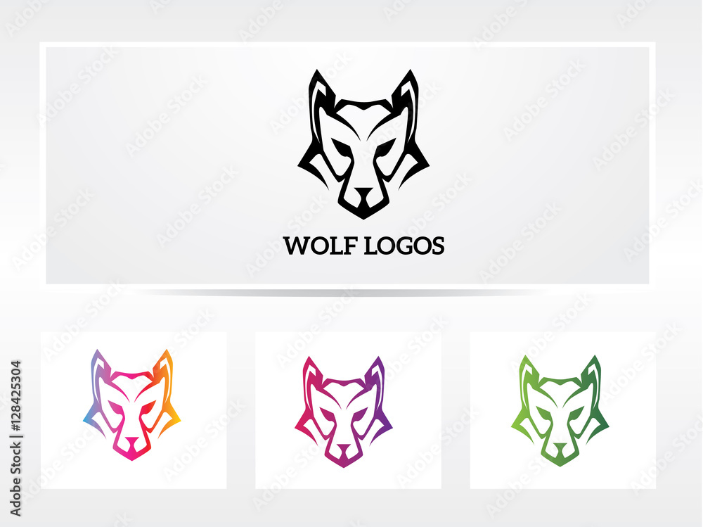 wolves logo Stock Vector | Adobe Stock