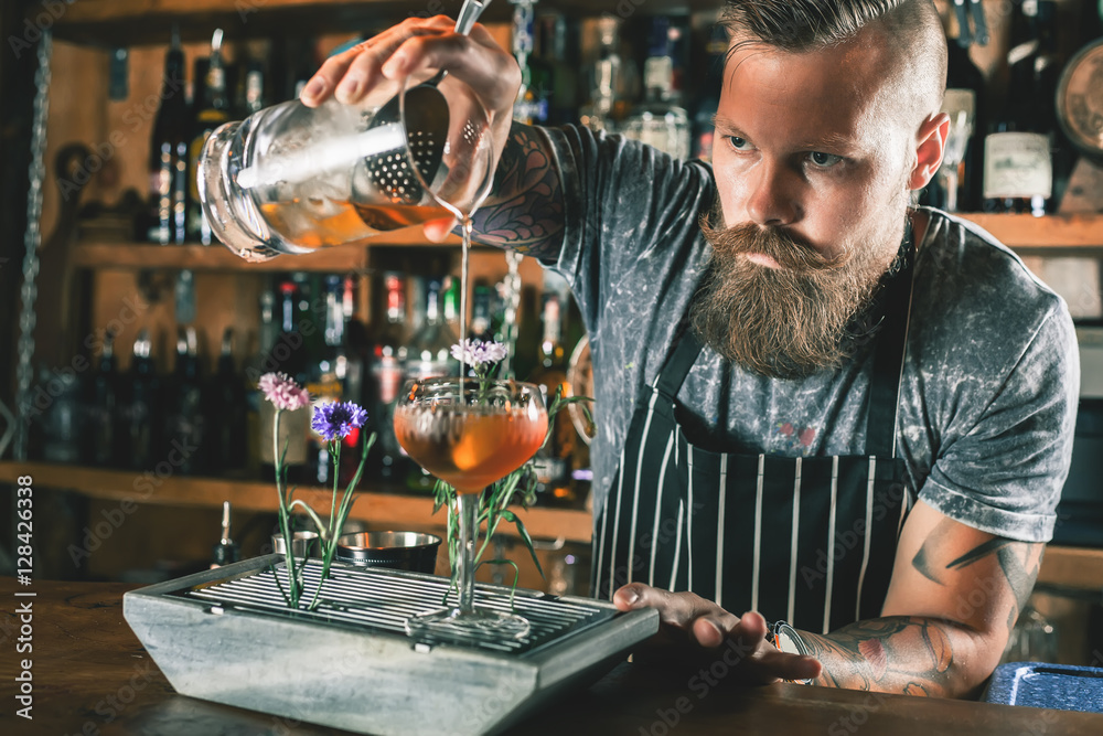 Barman is making cocktail Stock Photo | Adobe Stock