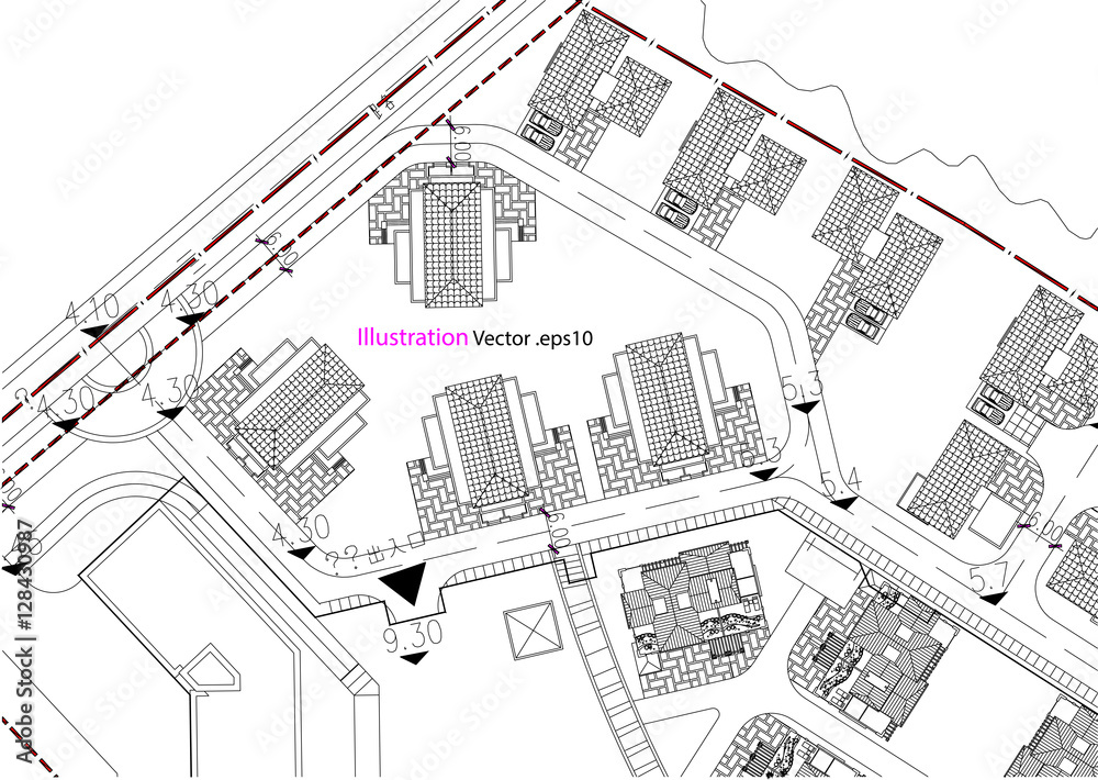 Architectural background, architectural plan, construction drawing ...