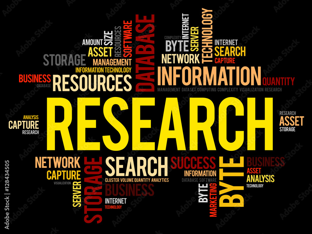 Research word cloud collage, business concept background Stock Vector ...