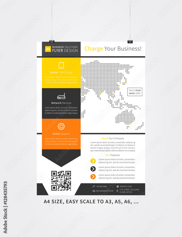 Poster layout vector illustration. Flyer template advertising design ...