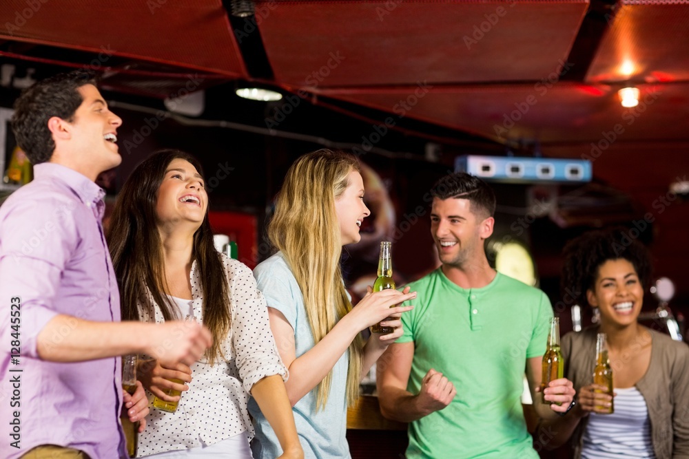 Smiling friends having fun Stock Photo | Adobe Stock
