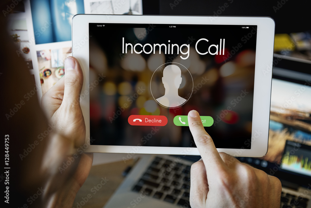 Incoming Call Communication Connect Concept Stock Photo | Adobe Stock