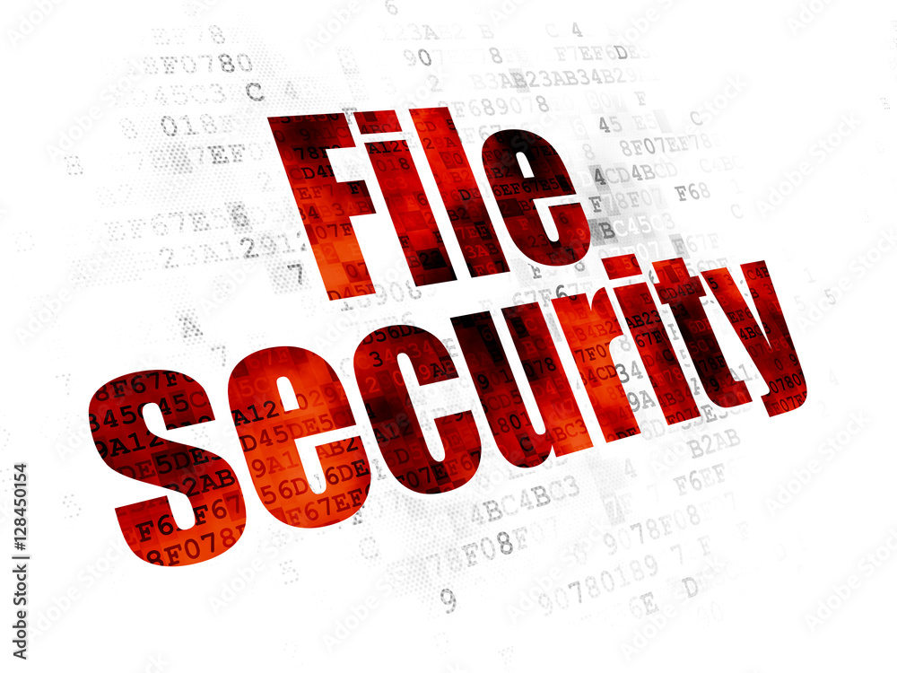 Security concept: File Security on Digital background Illustration ...
