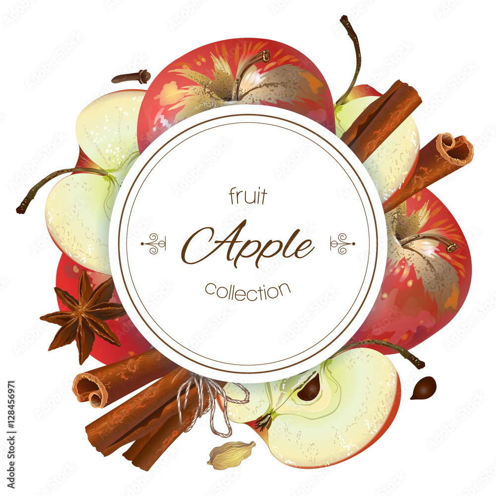 Vector apple banner. Stock Vector | Adobe Stock