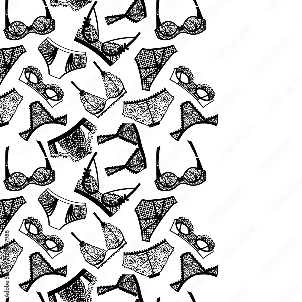 Lingerie Panty And Bra Background Stock Vector Adobe Stock