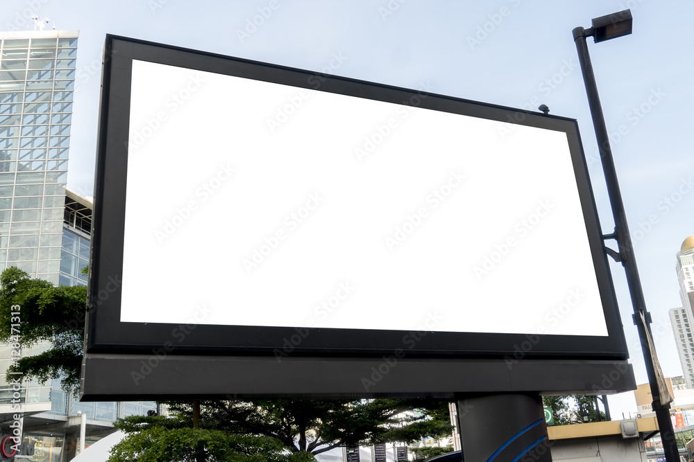 Blank Billboard advertisement in the street for advertising Stock Photo ...