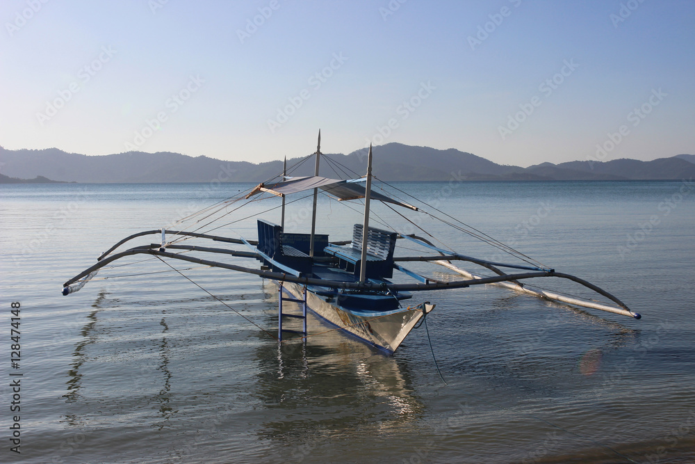 filipino banka boat in Coron islands, Philippines Stock Photo | Adobe Stock
