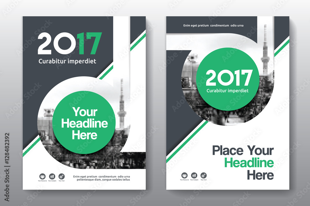 Green Color Scheme with City Background Business Book Cover Design ...