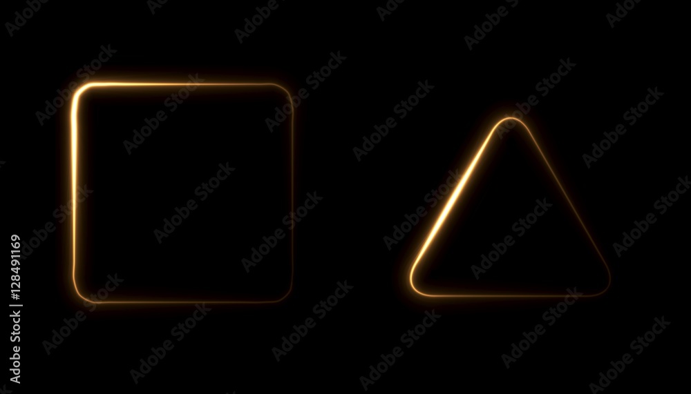 Glowing frames black background. Square glow borders. Sparkling ...