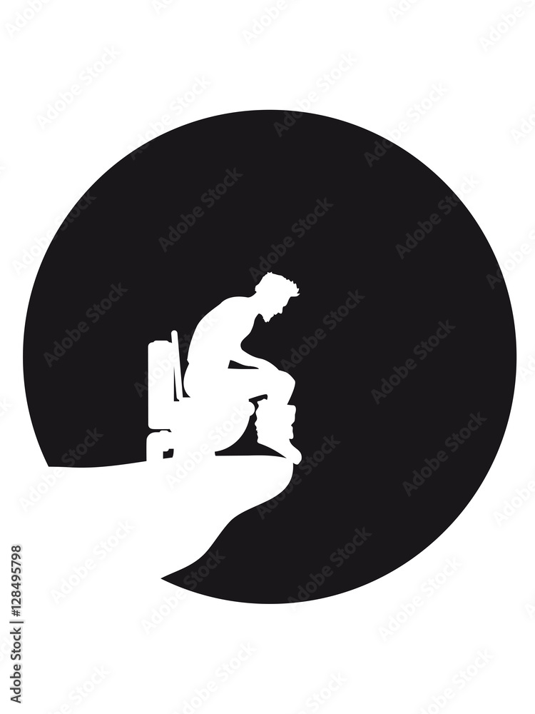 Ilustração do Stock: Design cliff sun moon night werewolf big toilet ...