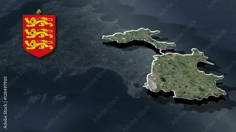 Vale with Coat Of Arms Animation Map Parishes of Guernsey vídeo do ...